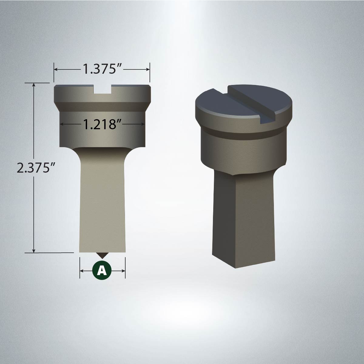 F20 Square Punch with 4mm x 2.5mm Single Keyway