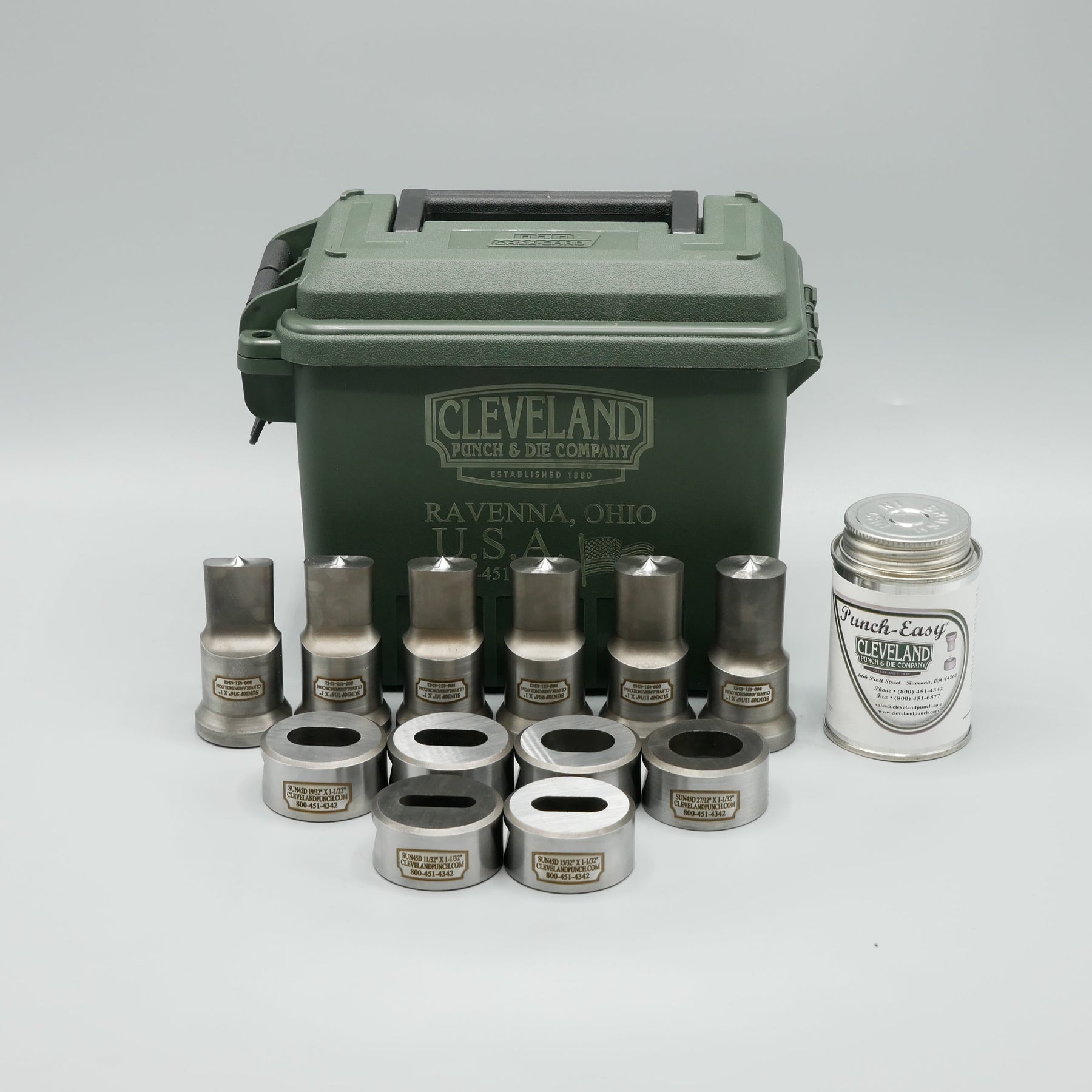 SUN30/SUN45 Oblong Ironworker Punch & Die Set - 6 Pack